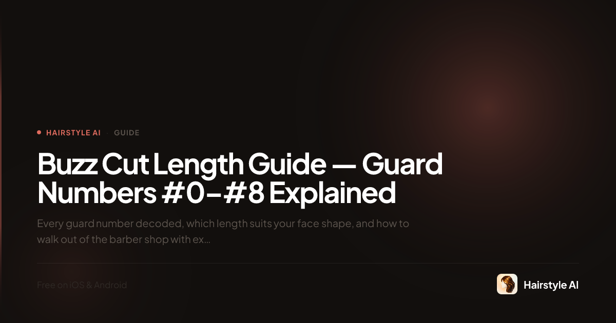 Buzz Cut Length Guide — Guard Numbers #0–#8 Explained | Hairstyle AI